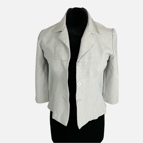 Jackets & Coats | Lightweight Spring Blazer Gray Silver | Poshmark